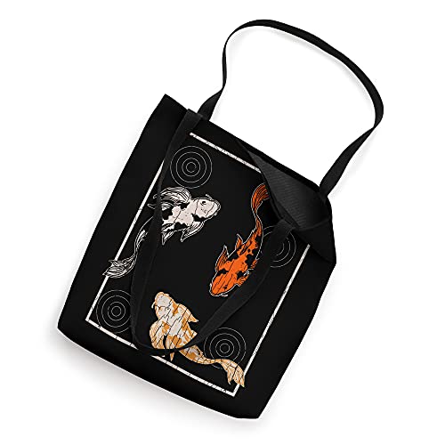 Three Japanese Koi Carp Fish Fun Cool Fishing Lover Graphic Tote Bag