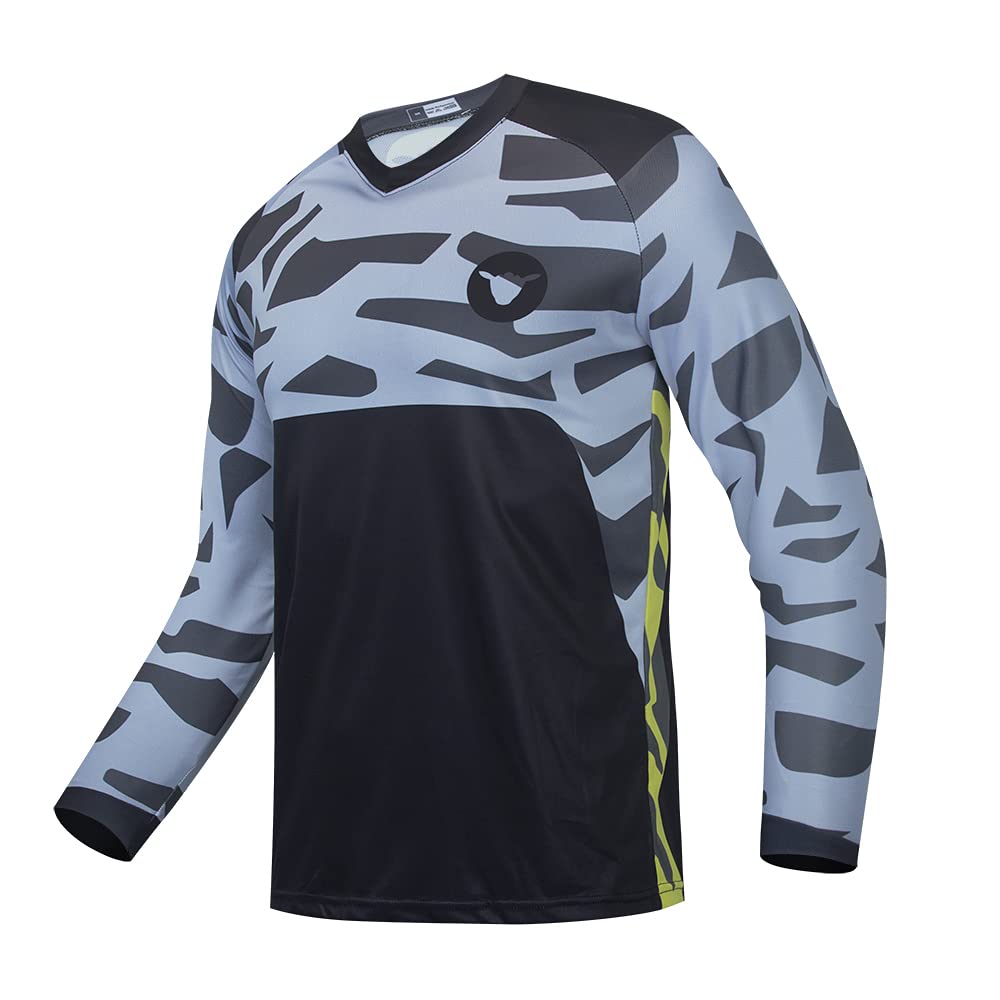 Men's Cycling Jersey Long Sleeve Mountain Bike Shirt Bicycle Cycling Tops Quick Dry&Moisture-Wicking