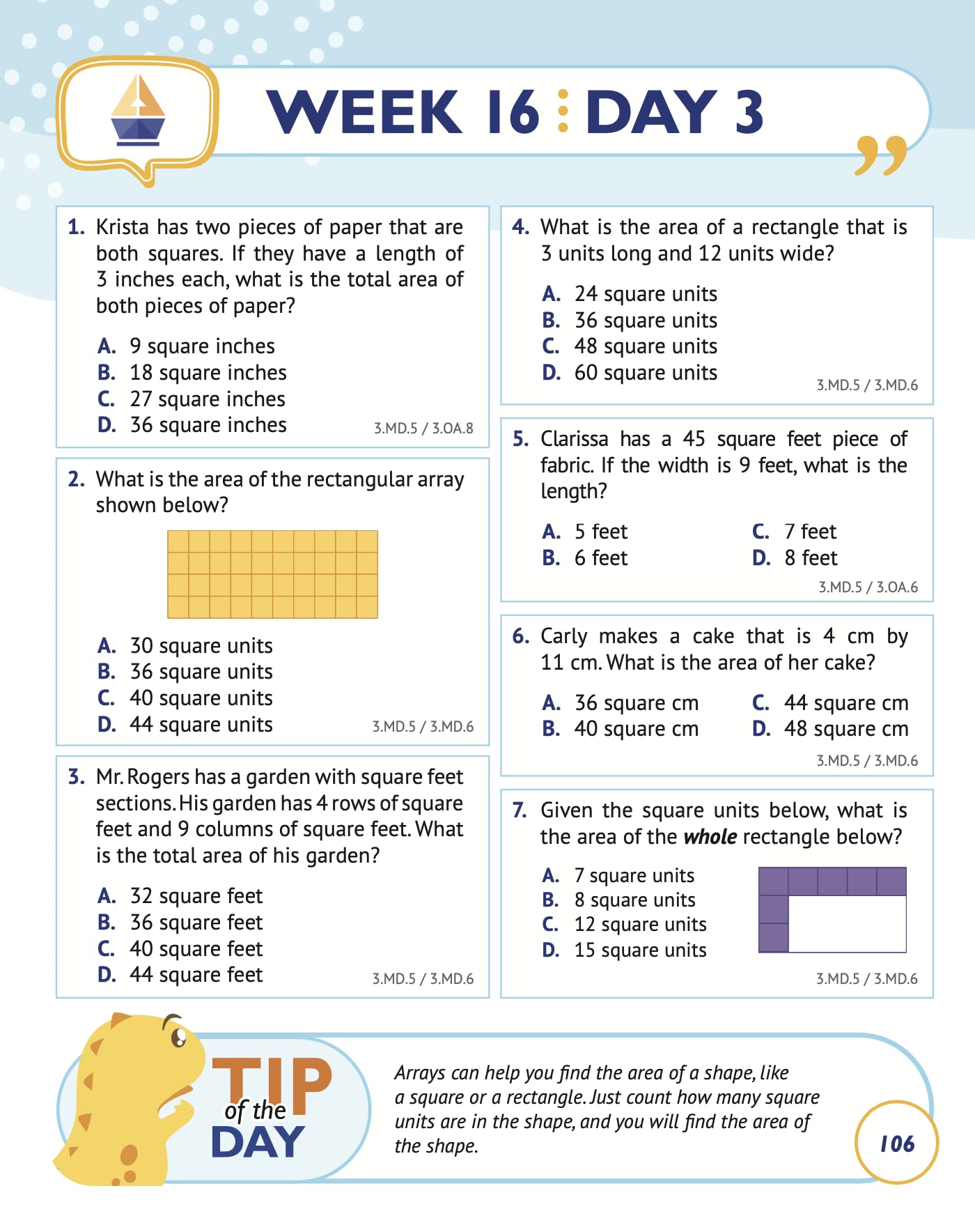 3rd Grade Common Core Math: Daily Practice Workbook - Part I: Multiple Choice | 1000+ Practice Questions and Video Explanations | Argo Brothers (Common Core Math by ArgoPrep)