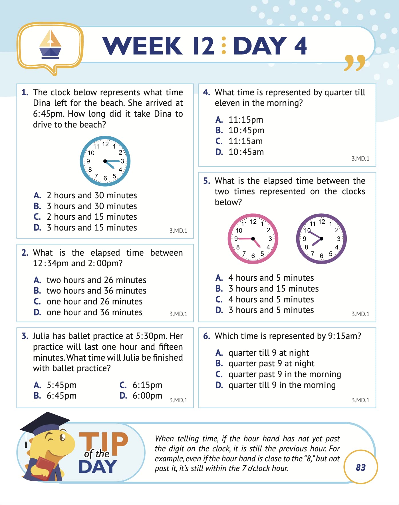 3rd Grade Common Core Math: Daily Practice Workbook - Part I: Multiple Choice | 1000+ Practice Questions and Video Explanations | Argo Brothers (Common Core Math by ArgoPrep)