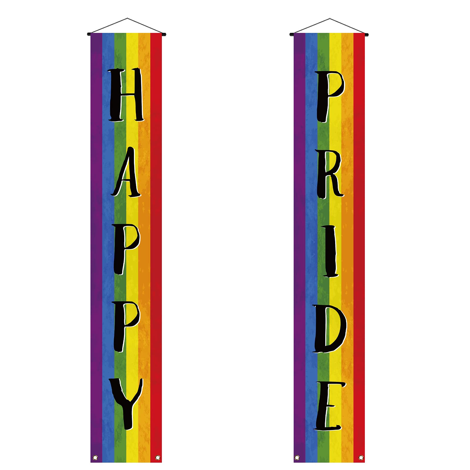 Gay Pride Decoration Outdoor Happy Pride Porch Banner LGBT Pride Day Pride Month Pride Prom Rainbow Party Decoration and Supplies