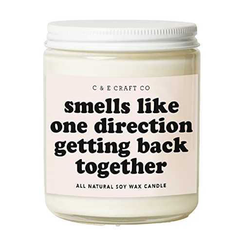 C&E Craft Smells Like One Direction Getting Back Together Scented Candle - Flannel Pine All Natural Soy Wax Candle - Delightful Intense Fragrance - Candle for Home. Room. Meditation - 8 Ounces