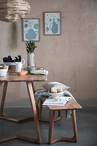 Creative Co-Op Stoneware Bowl w Reactive Glaze, Décor, Matte White,12 ounces