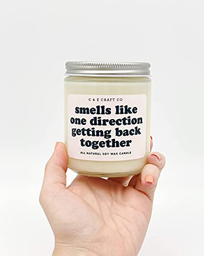 C&E Craft Smells Like One Direction Getting Back Together Scented Candle - Flannel Pine All Natural Soy Wax Candle - Delightful Intense Fragrance - Candle for Home. Room. Meditation - 8 Ounces