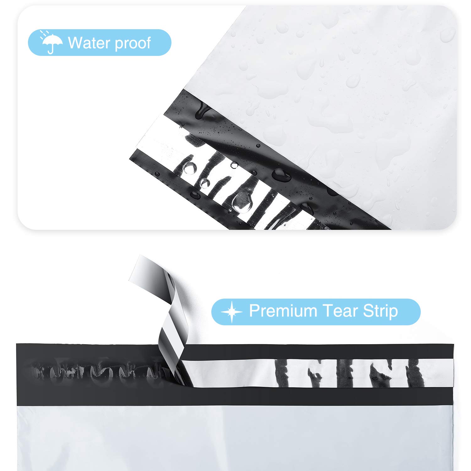 Fuxury 24x24 100pc White Large Poly Mailers Shipping Envelops Self Sealing Envelopes Boutique Custom Bags Enhanced Durability Multipurpose Envelopes Keep Items Safe Protected
