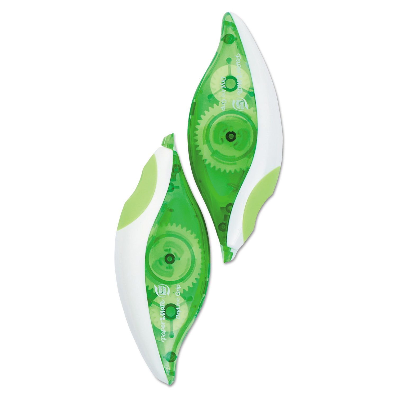 Paper Mate Liquid Paper DryLine Grip Correction Tape, Green, 2 Count