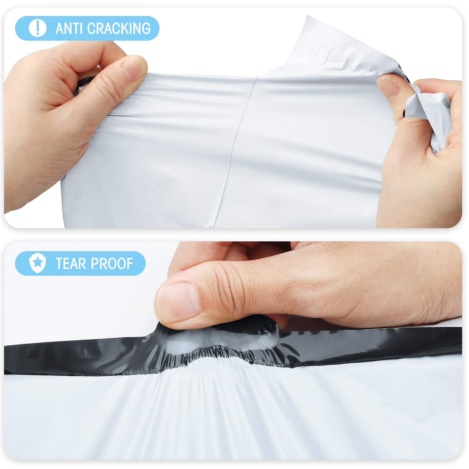 Fuxury 24x24 100pc White Large Poly Mailers Shipping Envelops Self Sealing Envelopes Boutique Custom Bags Enhanced Durability Multipurpose Envelopes Keep Items Safe Protected