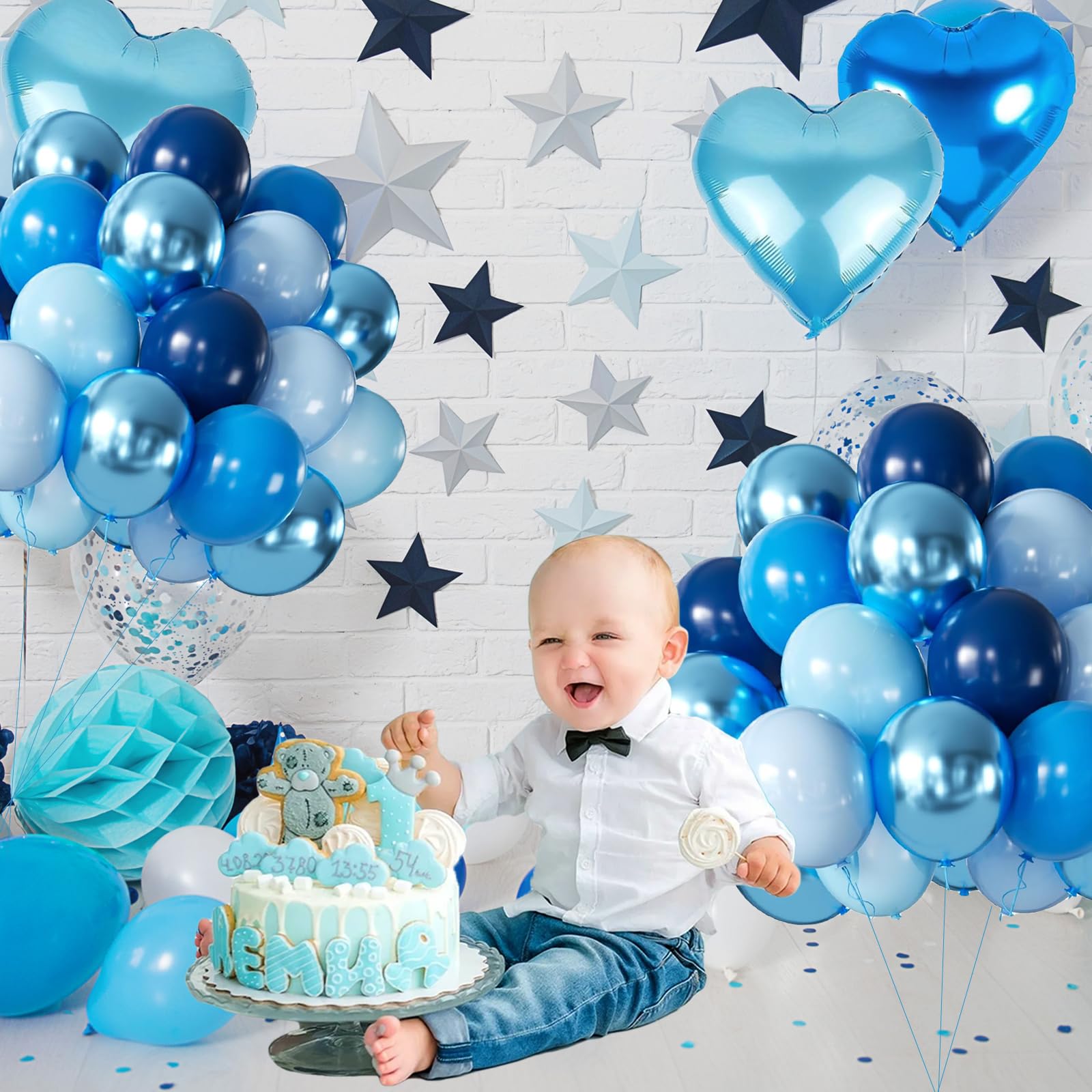 Futureferry Balloon Garland Arch Kit-116 Pcs White and Gold Balloons-Wedding Birthday Bachelorette Engagements Anniversary Party Backdrop DIY Decorations