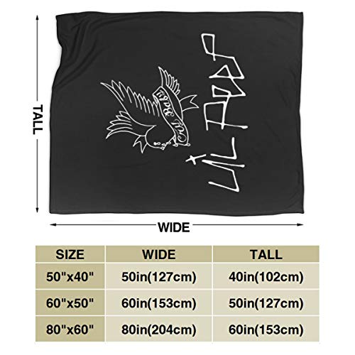 LVMD Lil Peep Love Fleece Throw Blanket for Couch Sofa Super Soft Cozy Luxury Bed Blanket Microfiber โ 50" x 40"
