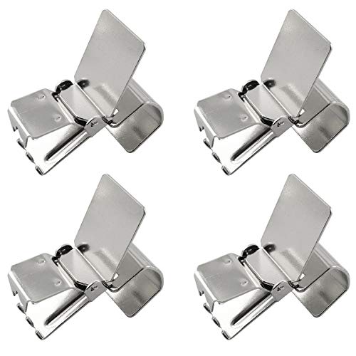 PSCCO 4PCS Rug Clips Stainless Steel Wire Back Rug Clips Special Carpet Clip