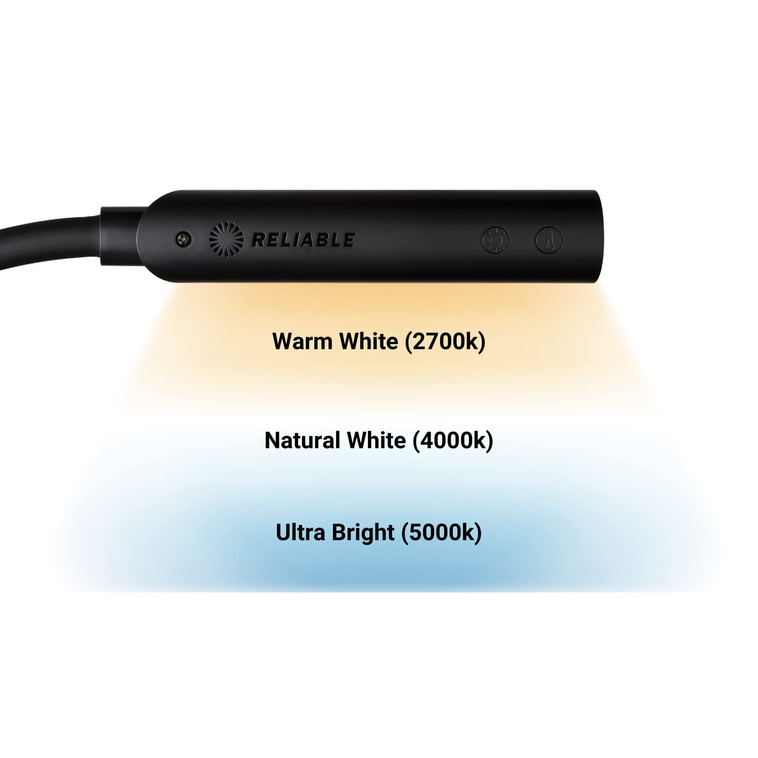 Reliable UberLight Flex 4200TL Task Light β LED Portable Desk Light with Round Base, USB Connection, 26.5β Flexible Gooseneck, 270Β° Rotational Head, and up to 60,000 Hours of Use (Black)
