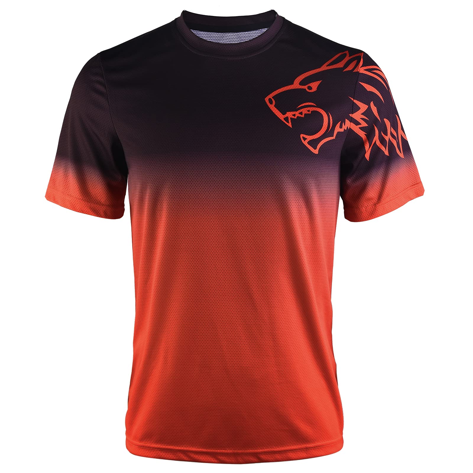 Wisdom Leaves Mens Mountain Bike Jersey Short Sleeve MTB Shirts Dyeing Colors Moisture-Wicking Quick Dry