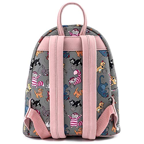 Loungefly Disney Cats Faux Leather Womens Double Strap Shoulder Bag Purse