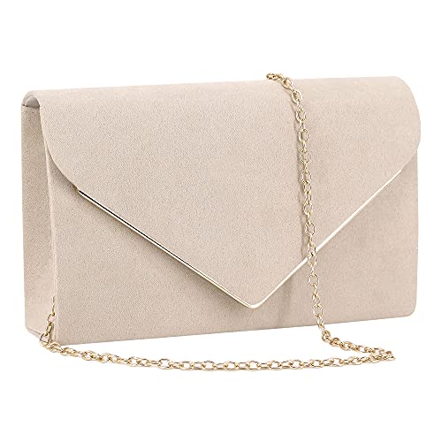 Naimo Suede Evening Bag Clutch Handbag Velvet Flap Envelope Clutches Wedding Party Prom Bridal Purse