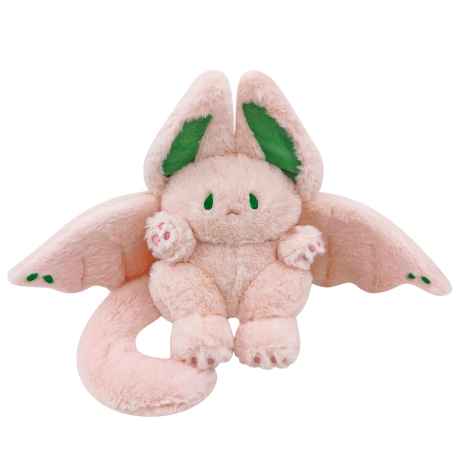 PEACH CAT Cute Bat Bunny Plush Pillow Kawaii Bat Rabbit Stuffed Animal for Kids Pink 12"
