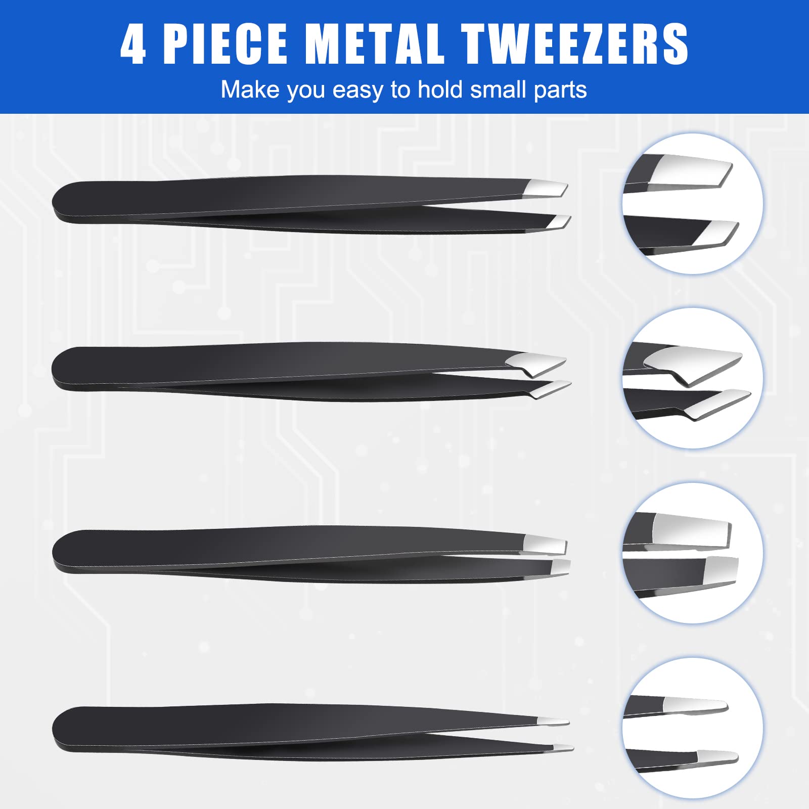 Catcan 17 Pieces Metal Puzzle Tool Set, DIY Metal Model Kit Including Clippers Edge Bending Tools Tab Twisting Tool Cylinder Cone Shape Bend Assist Tool 4 Metal Tweezers (17) (17)