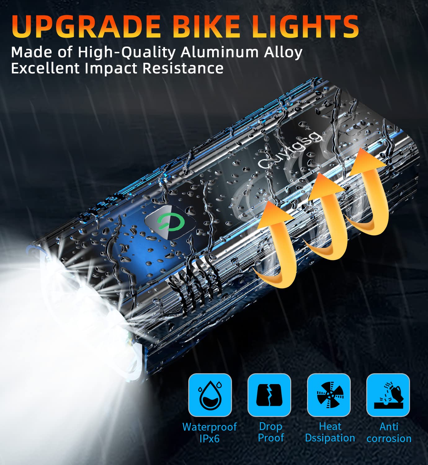2025 New 6 LED 10000 Lumen Super Bright Bike Lights for Night Riding,360°Rotatable Bike Headlight,Bicycle Light-10 Modes,Runtime 36+ hrs,Upgrade Waterproof USB Rechargeable Bike Light,with Taillight
