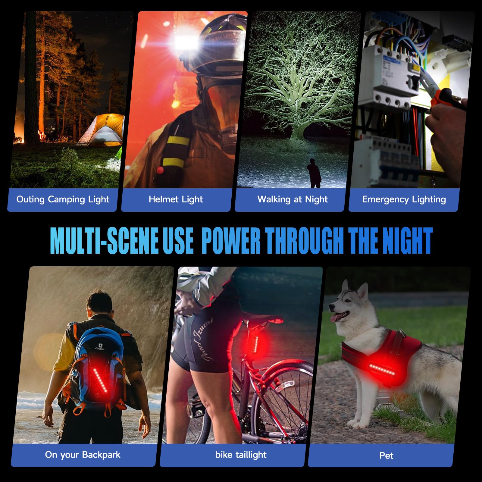 2025 New 6 LED 10000 Lumen Super Bright Bike Lights for Night Riding,360°Rotatable Bike Headlight,Bicycle Light-10 Modes,Runtime 36+ hrs,Upgrade Waterproof USB Rechargeable Bike Light,with Taillight