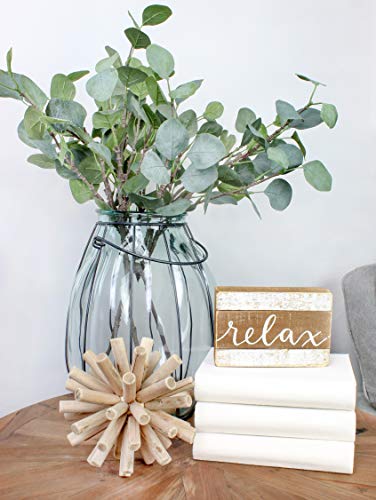 AuldHome Faux Book Stack (Cream); Blank Set of 3 Decorative Books for DIY Crafts and Home Decor