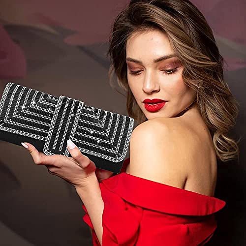 ELDA Clutch Purses for Women Evening Bags Sparkling Formal Party Rhinestone Purse Wedding Cocktail Prom Clutches