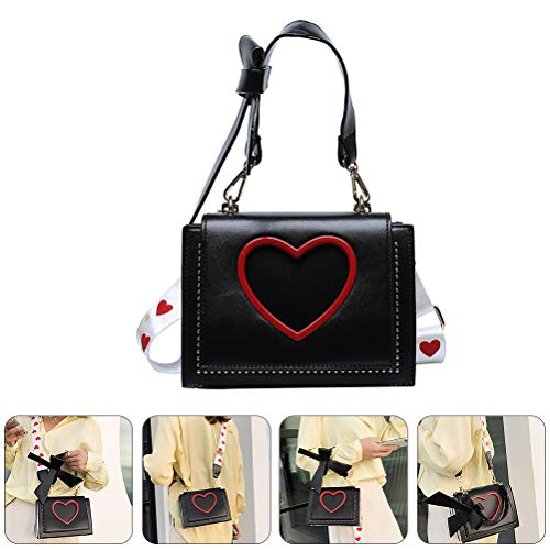 TENDYCOCO Simple Tote Bag Adjustable Bag Fashionable Trendy Universal Bag Black