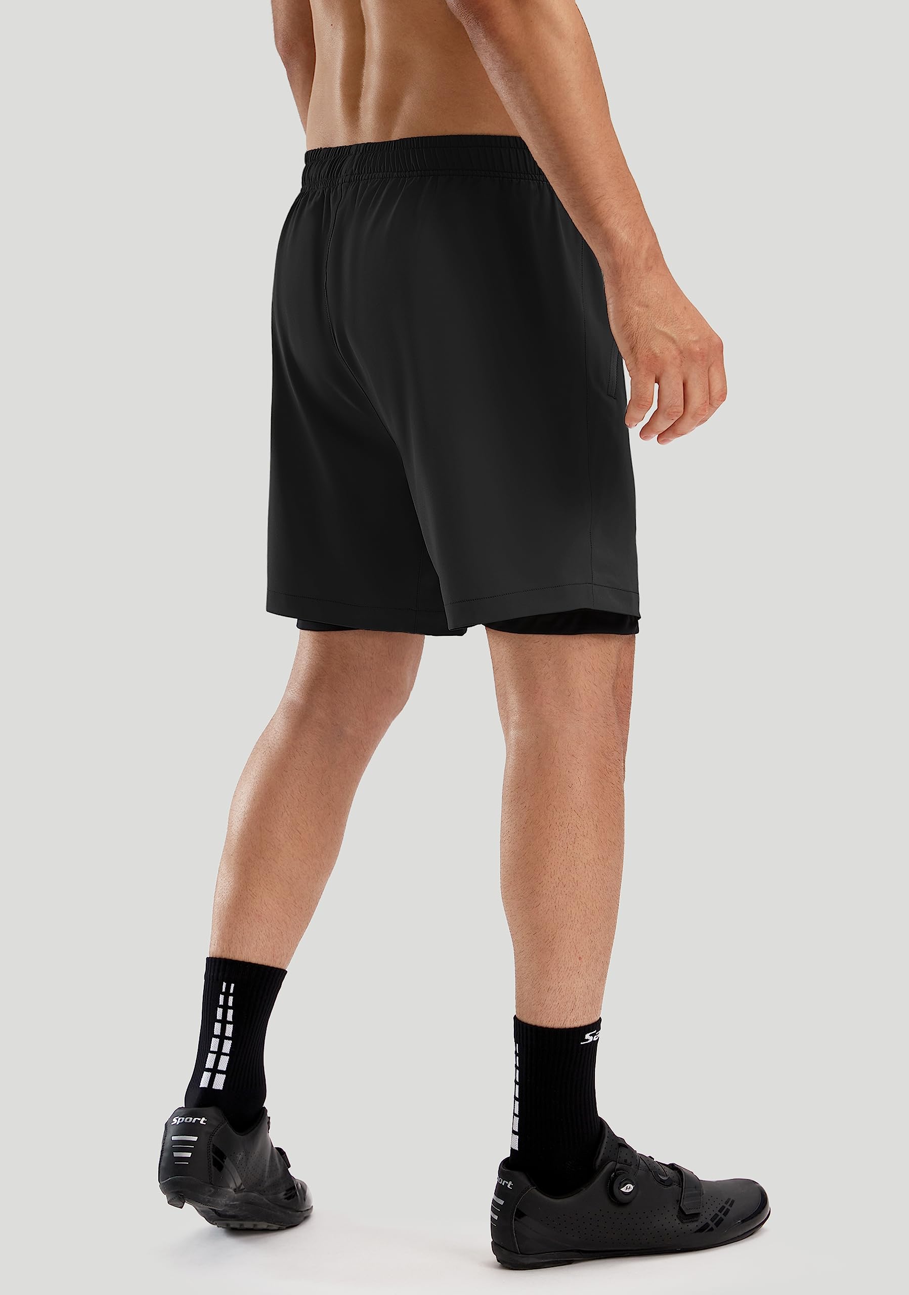 Men's Mountain Bike Shorts 3D Padded Loose-fit Biking Riding Cycling Bicycle Biker Cycle Padding Shorts for Men Zipper Pockets(Black,S)