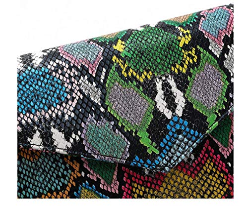 Dolce Na Women Snakeskin Pattern Handbag Envelope Clutch Bag Retro Purse (Snakeskin(Blue))