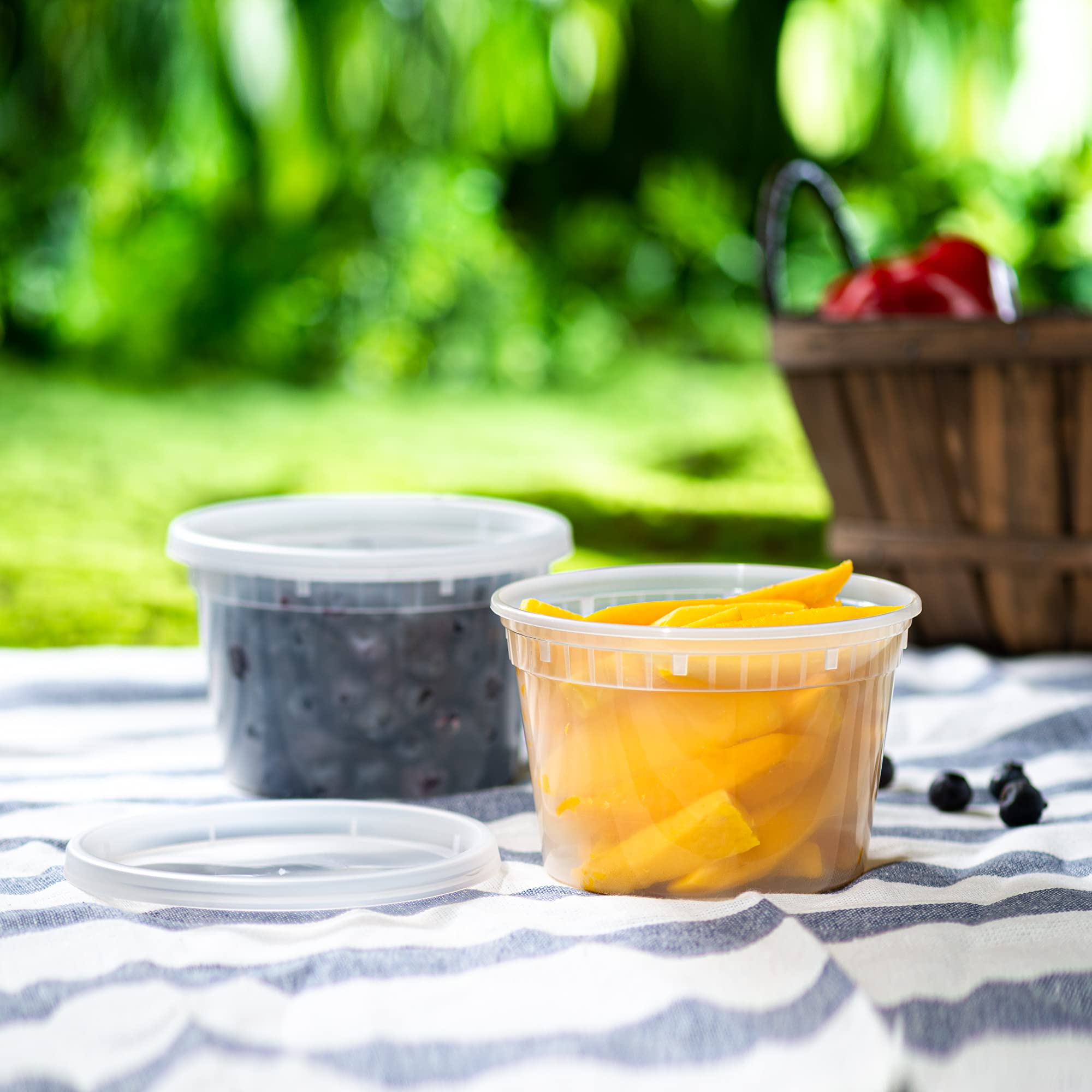 ZEML 16 oz. Deli Food Storage Containers With Leak-proof Lids - 24 Sets