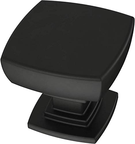 Franklin Brass Parow (1-Pack) Cabinet Knobs Matte Black Hardware for Kitchen, Drawer Pulls, Dressers, Closet Door 1-1/8' P29542K-FB-C