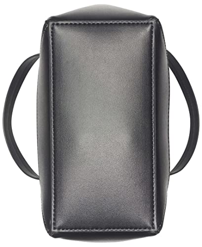 Calvin Klein Quinn North/South Mini Tote Crossbody, Black/Silver