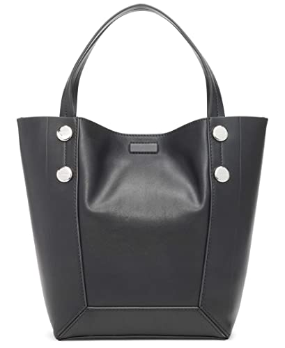 Calvin Klein Quinn North/South Mini Tote Crossbody, Black/Silver
