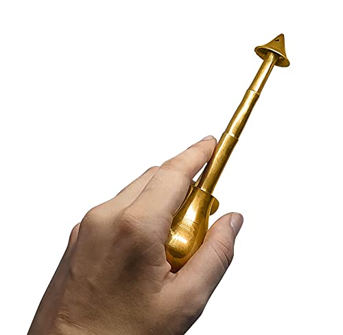 Craftsman SATVIK Brass Gulab Pash 7.5 Inch Holy Water Sprinkler Rose Water Aspergillum Aspergil Religious Divine Pot