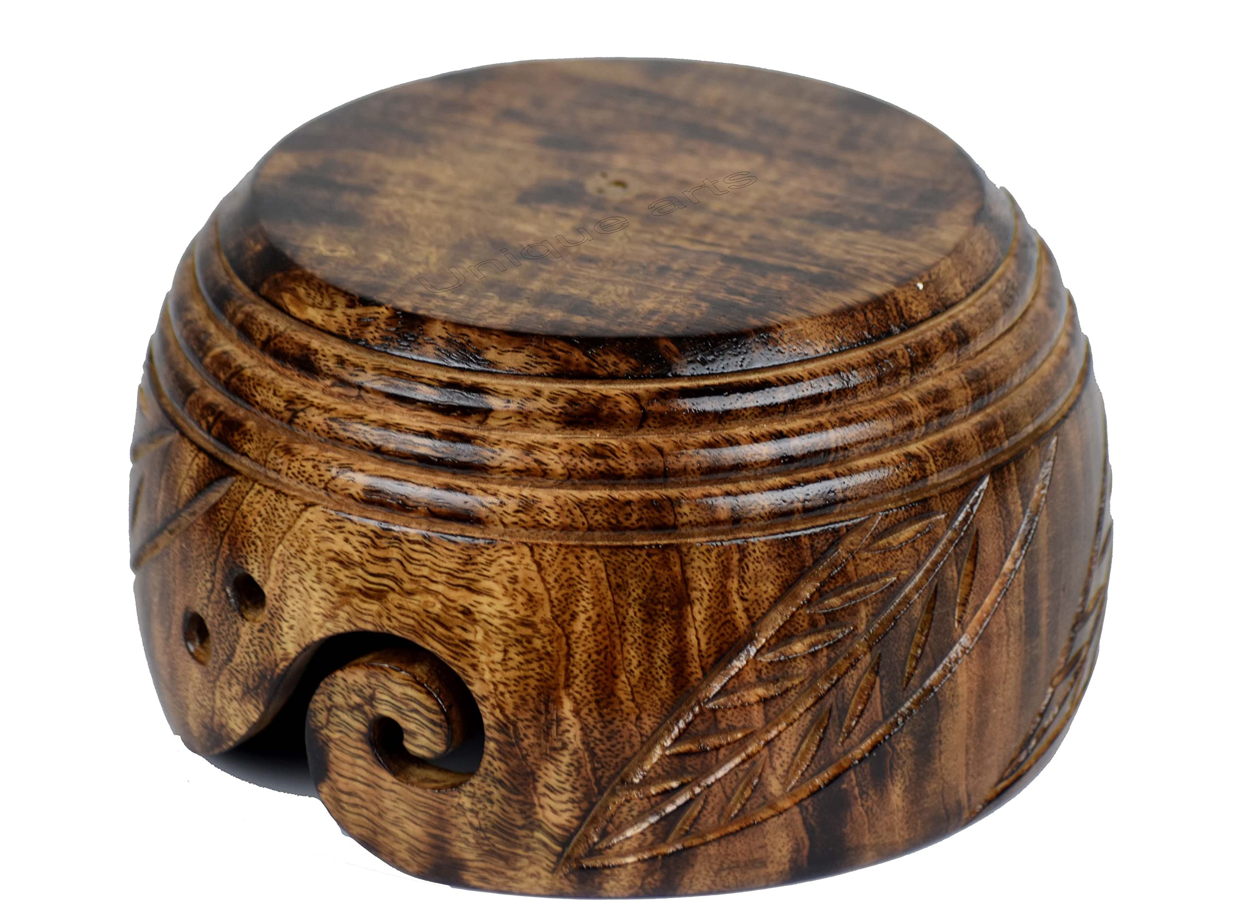 Unique Arts Yarn Storage Bowl Handmade - Large Yarn for Knitting Crocheting Handcrafted - Heavy Duty Natural Ball Bowl 5 x 5 x 7"