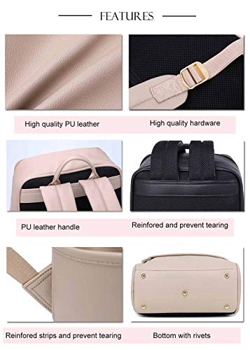 PAOIXEEL Lightweight Soft PU Leather Fashion Backpack Purse for Women, Anti-theft Travel Bag