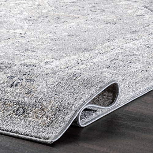 nuLOOM Transitional Medallion Gena Area Rug, 6' Round, Light Grey