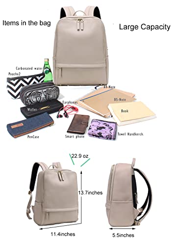PAOIXEEL Lightweight Soft PU Leather Fashion Backpack Purse for Women, Anti-theft Travel Bag