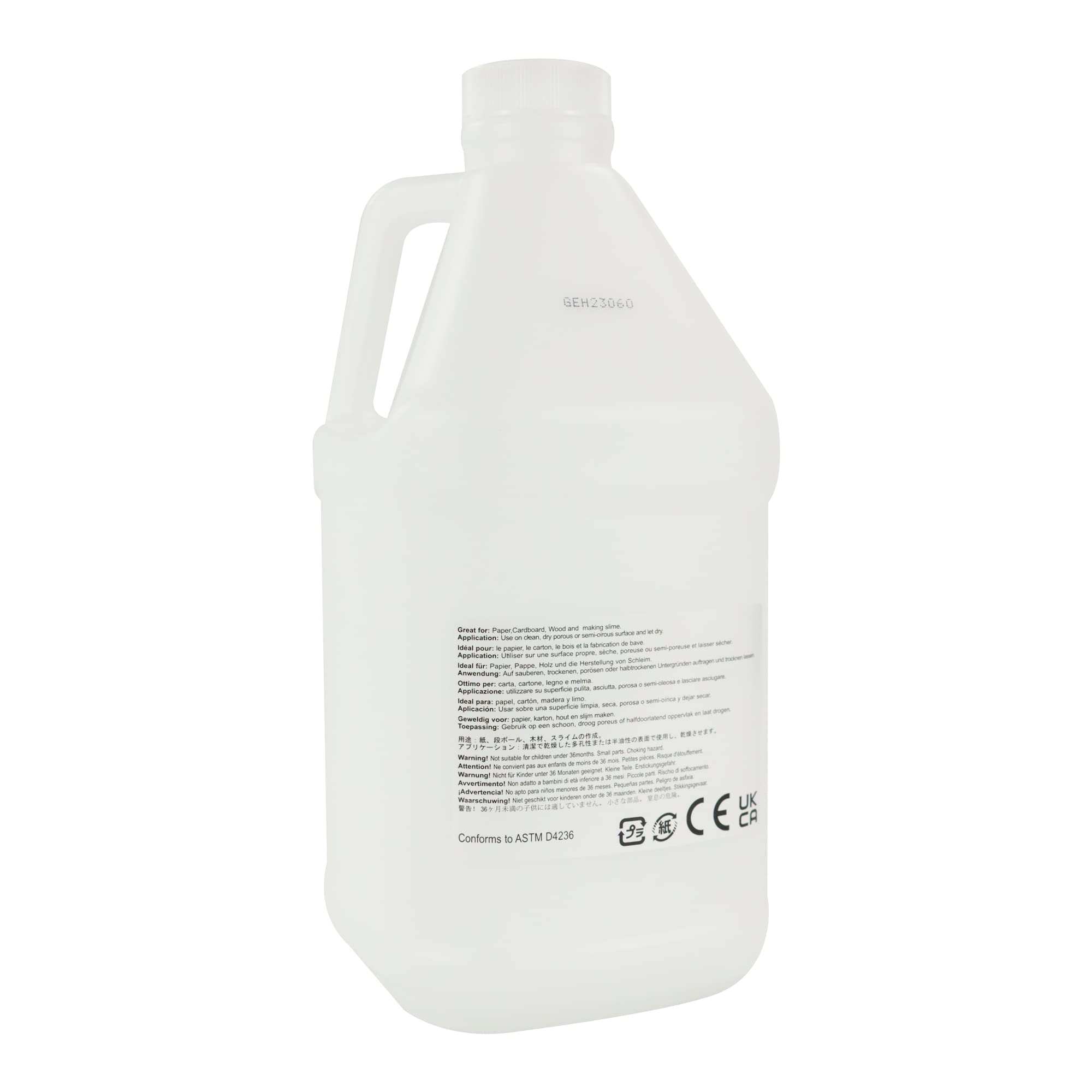 Amazon Basics 1/2 Gallon Clear Glue and 1/2 Gallon White Glue, 2-Pack Combo - Glue for Perfect Slime