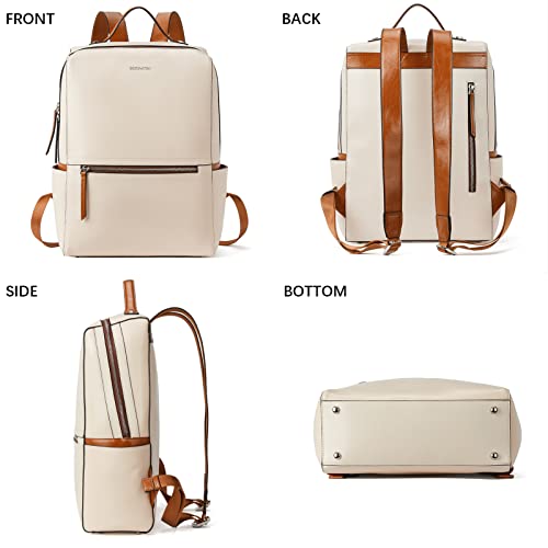 BOSTANTEN Genuine Leather Backpack Purse for Women Fashion Backpack Casual College Shoulder Bag Travel Backpack