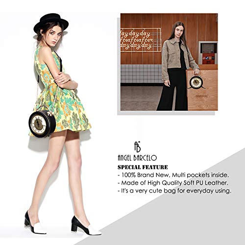 Angel Barcelo Crossover Purse and Handbags Fashion Womens Shoulder bag Handbag (Black)