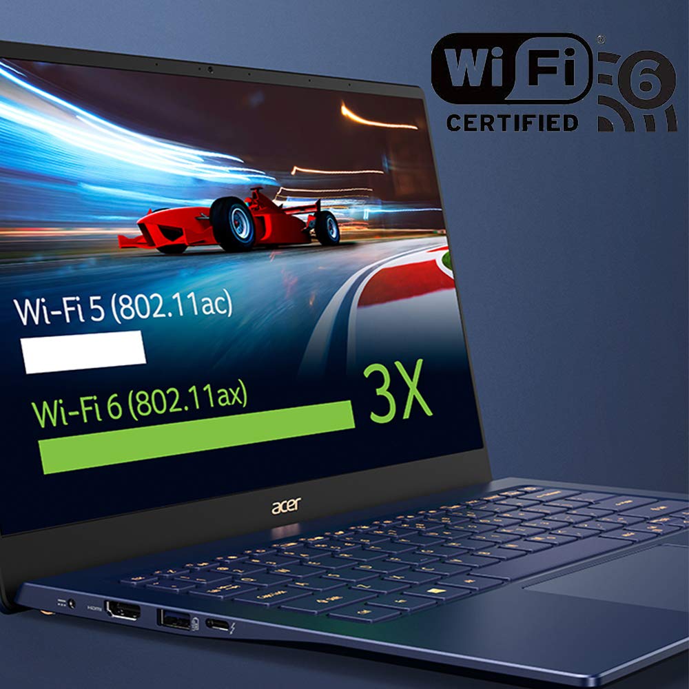 Acer Swift 5 Ultra-Thin & Lightweight Laptop, 14" Full HD IPS Touch, 10th Gen Intel Core i7-1065G7, 8GB LPDDR4, 512GB PCIe NVMe SSD, FP Reader, Wi-Fi 6, Back-lit Keyboard, Windows 10, SF514-54T-76PY