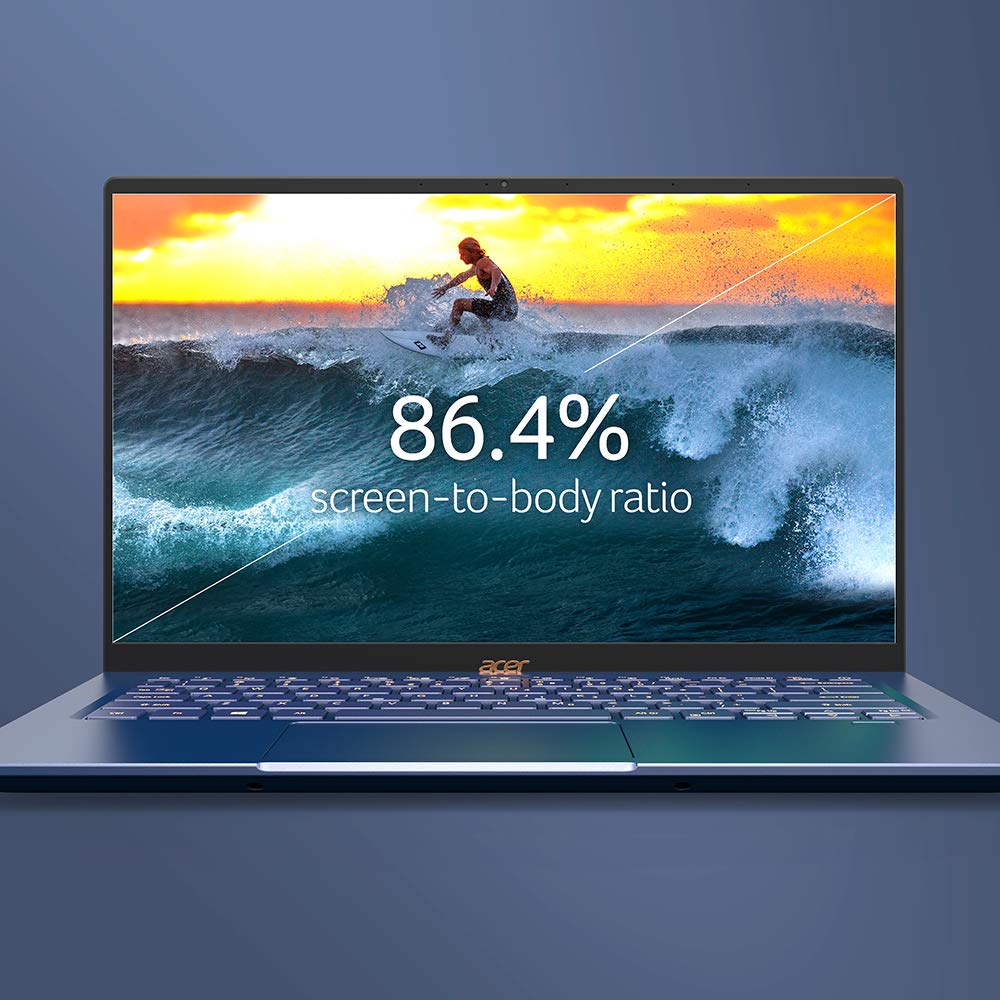 Acer Swift 5 Ultra-Thin & Lightweight Laptop, 14" Full HD IPS Touch, 10th Gen Intel Core i7-1065G7, 8GB LPDDR4, 512GB PCIe NVMe SSD, FP Reader, Wi-Fi 6, Back-lit Keyboard, Windows 10, SF514-54T-76PY