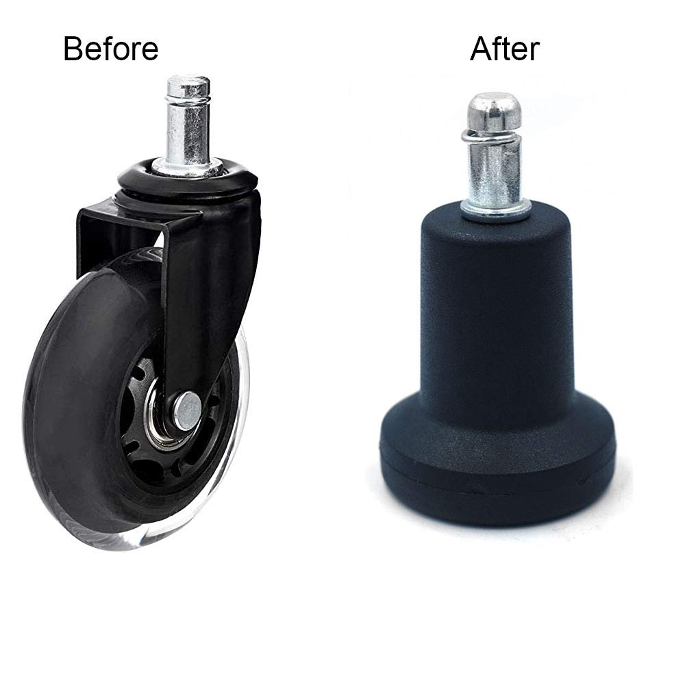 10pcs Chair Glides to Replace Casters, 6cm Height Office Chairs Stationery Office Replacement Chair Without Wheels and High Bell Glides