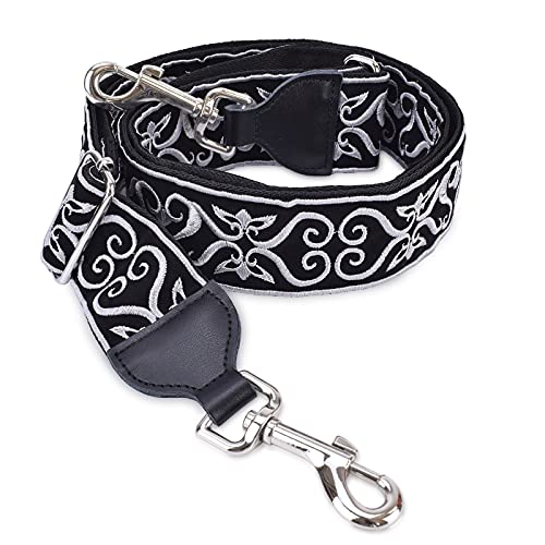 CLOUDMUSIC Handbag Strap Replacement Crossbody Strap Purse Strap With Silver Clips For Women Girls(Silver Vintage)