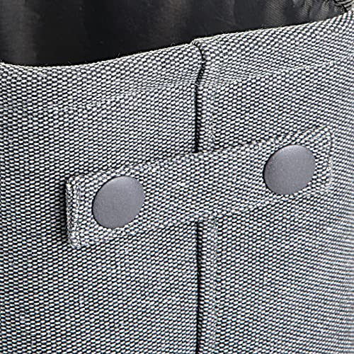 mDesign Fabric Storage Box – Household Storage Basket with Integrated Handles - Perfect for Holding Towels and Bathroom Accessories – Charcoal