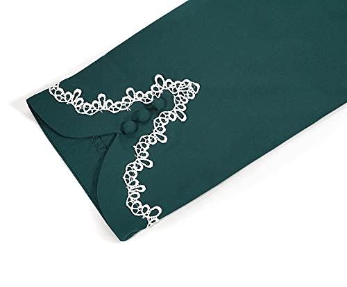 Nite closet Gothic Lolita Dress Long Sleeve Green Retro Vintage for Women Midi 50s (4-6)