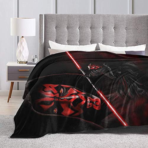 ARCSNE Da-Rth Ma-Ul Ultra-Soft Micro Fleece Blanket Throw Blanket Fit Couch Bed Sofa for Adult Child Warm Throw Blanket,Black,80"" x60