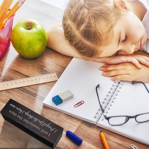 Jetec I Still Remember The Days I Prayed Sign Rustic Wooden Farmhouse Christian Decor Wooden Religious Plaque Christian Home Prayer Block Sign for Office Tabletop Tiered Tray Decor (Black)