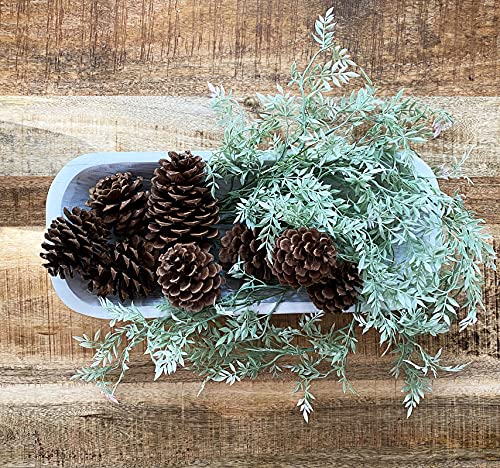 X-Large 23" White Dough Bowl, Hand-carved Mango Wood Tray, Rustic, Decorative, Hostess Gift, Farmhouse Decor, Lots of Uses Including: Decorative Dining Table Center Piece and Dough Bowl Candles