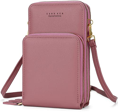 WTSHOPME Crossbody Phone Bags for Women Small PU Leather Cellphone Purse Wallet