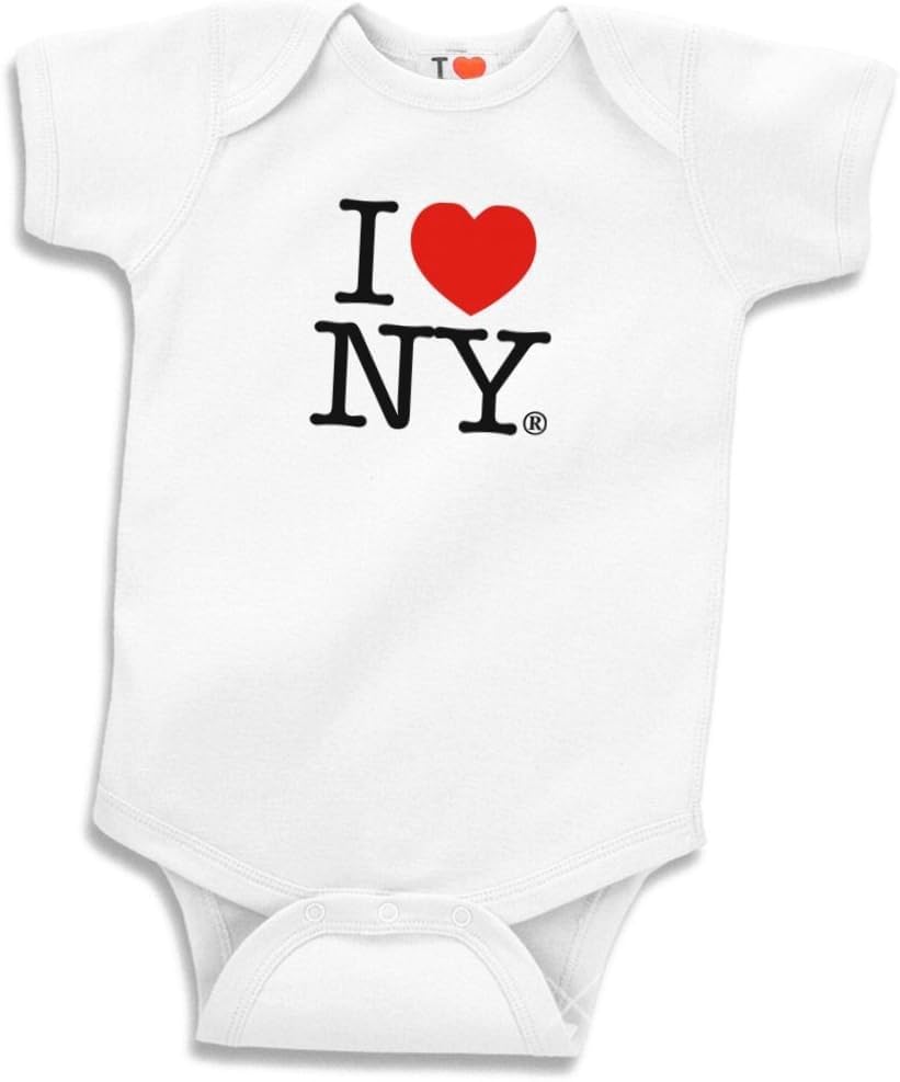 City-Souvenirs I Love NY Romper White Unisex Onesie (Newborn)